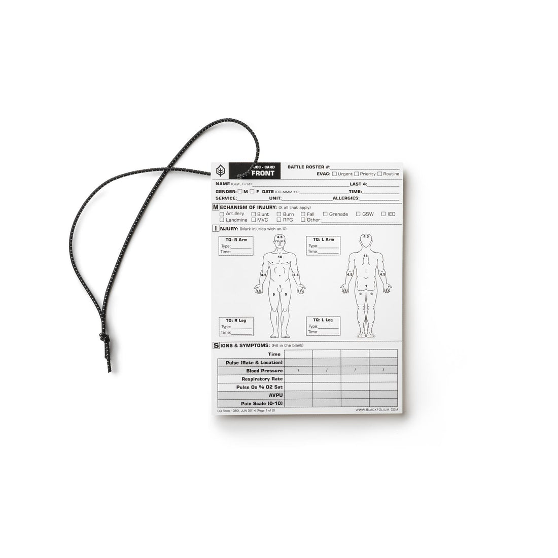 TCCC Card – BLACKFOLIUM